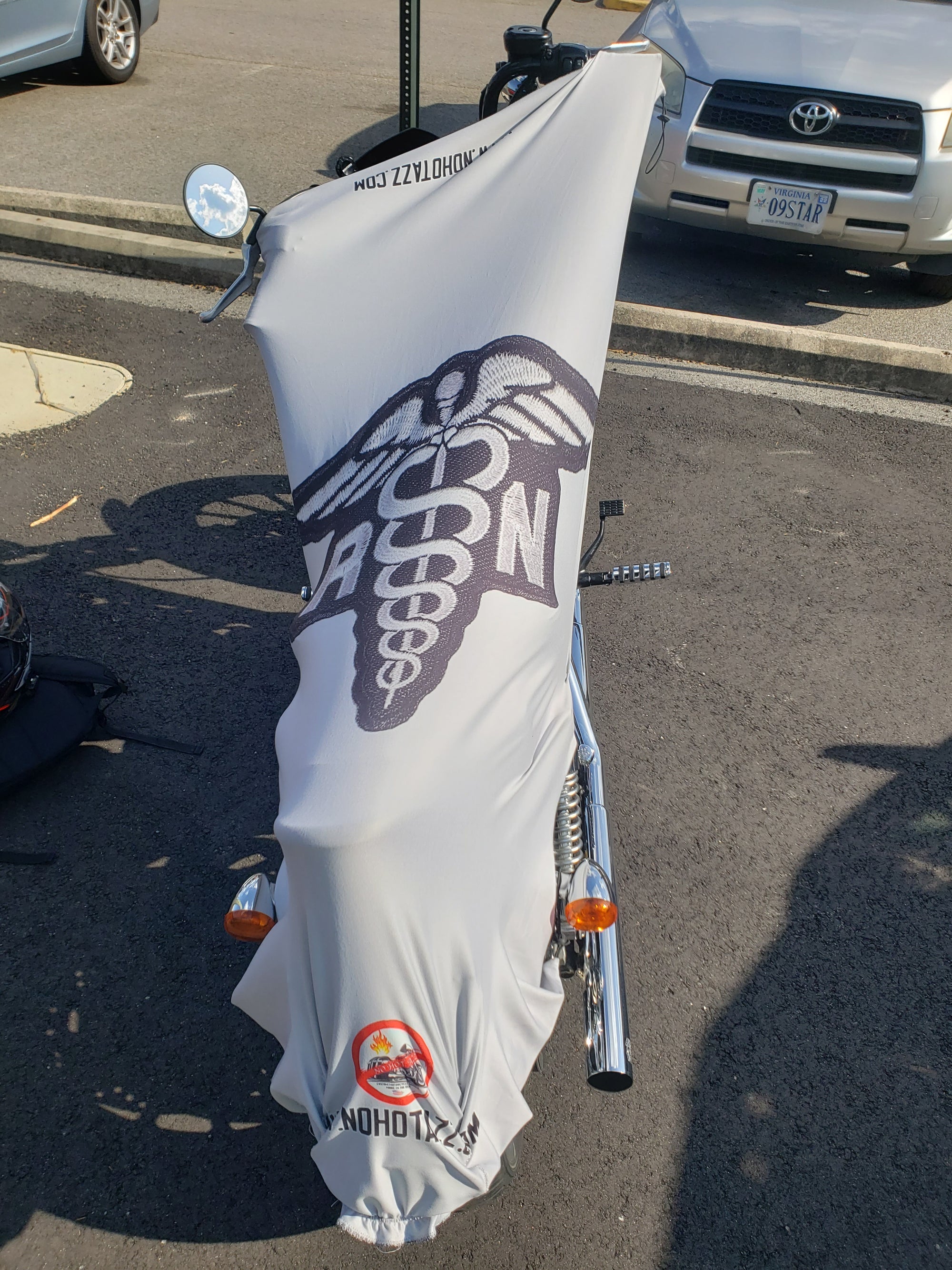 No Hot Azz - Custom Motorcycle Seat Shade Sun Covers